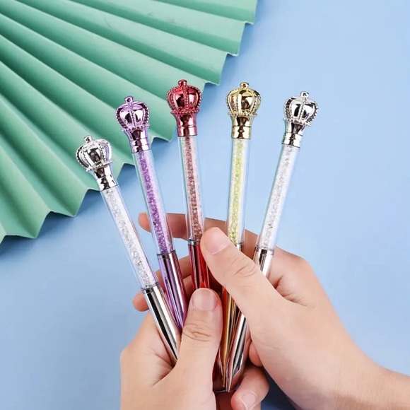 Office | 959 1 Dozen Crystal Crown Ballpoint Blue Ink Pen | Poshmark